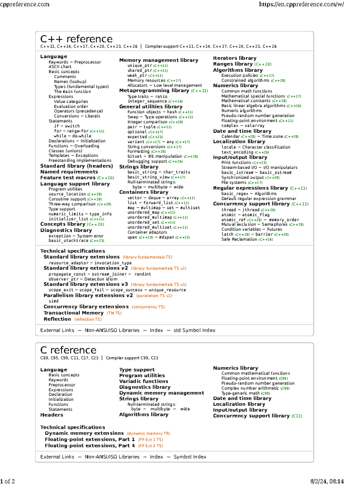 Cppreference - Comprehensive C++ and C Language Guides - Studocu