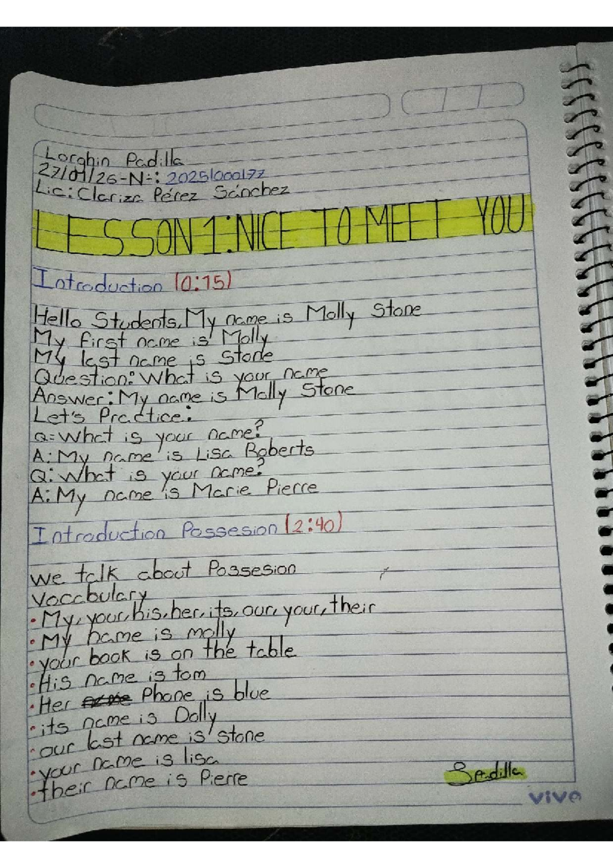 Ingles Lesson 1: Nice to Meet You - Complete Guide - Studocu