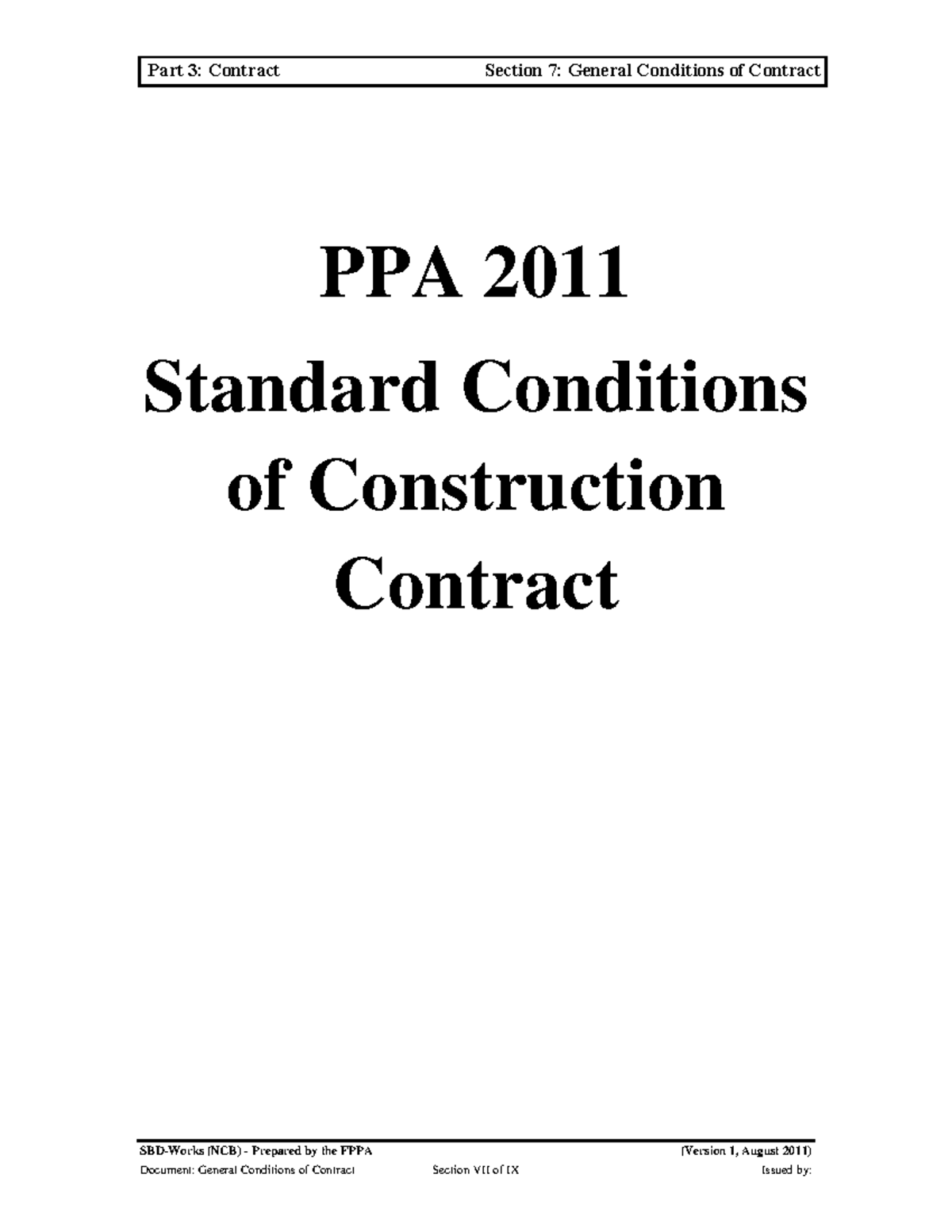 PPA 2011 Contract Guide: Essential Manual for Construction ...