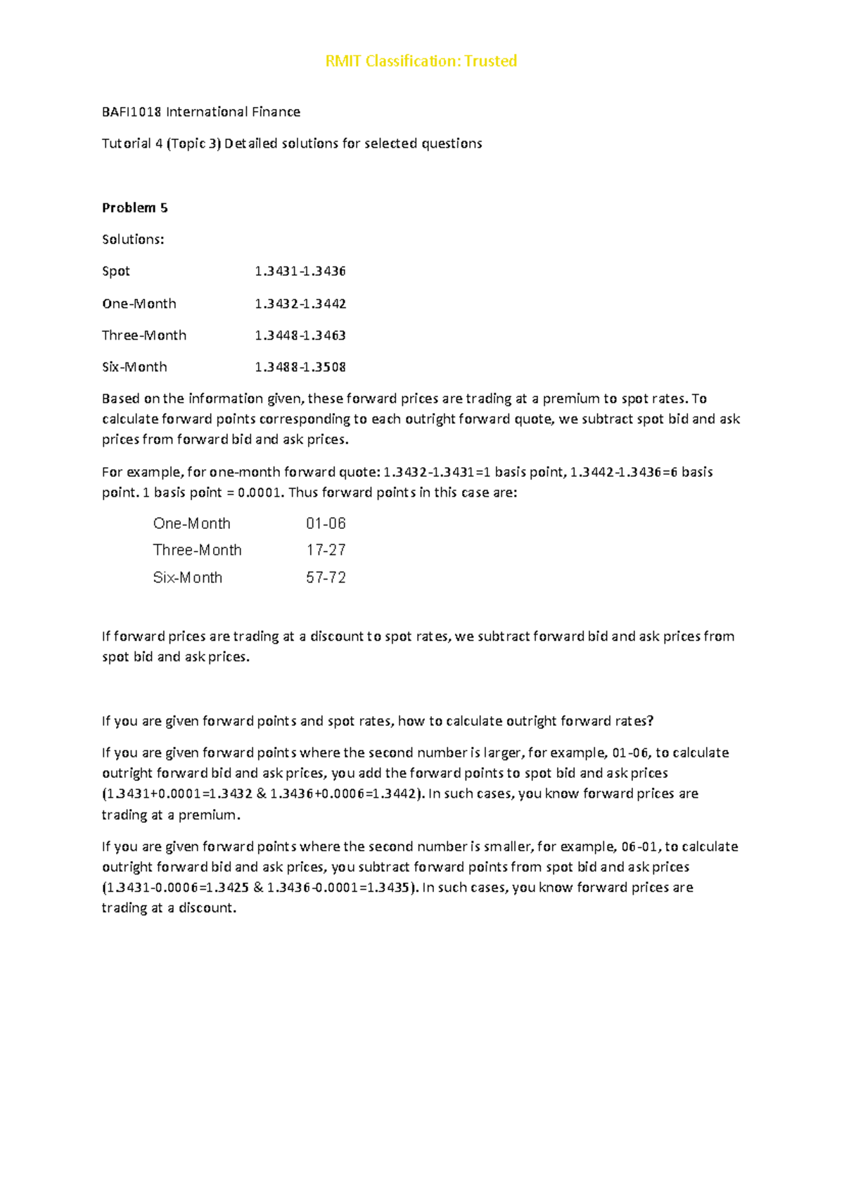 Topic 3 detailed tutorial solutions updated - RMIT Classification ...