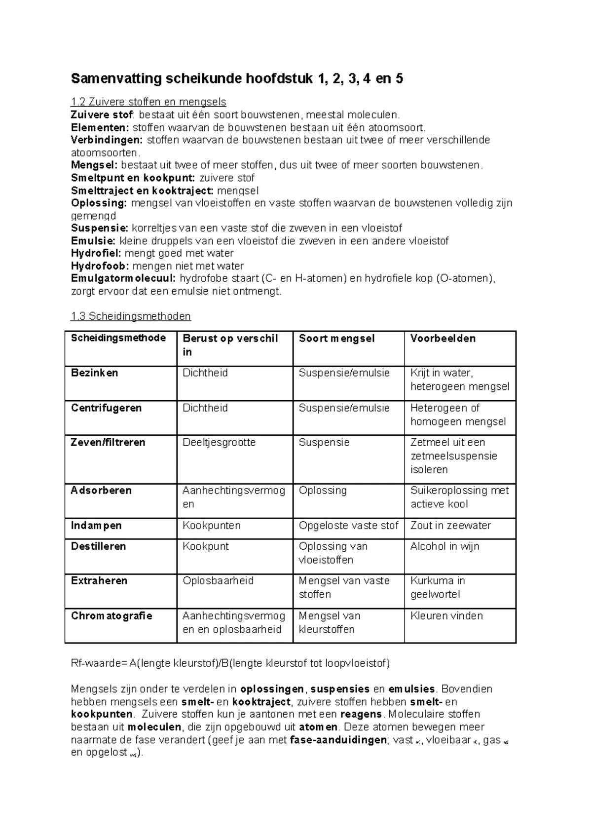 Bindingen Overzicht en Sterkte in Moleculaire en Ionen Stoffen ...