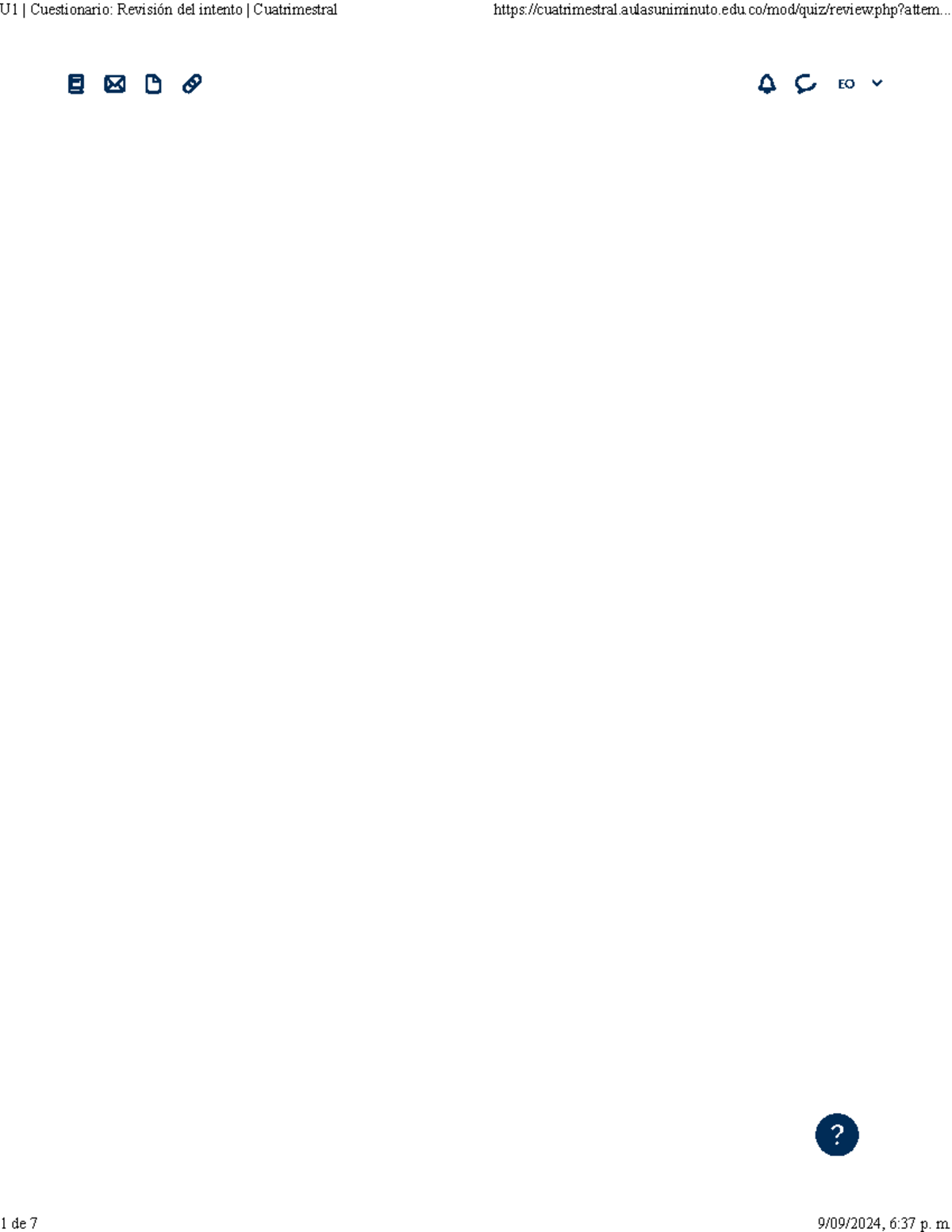 U1 Cuestionario Revisión del Presupuesto Maestro Cuatrimestral - Studocu