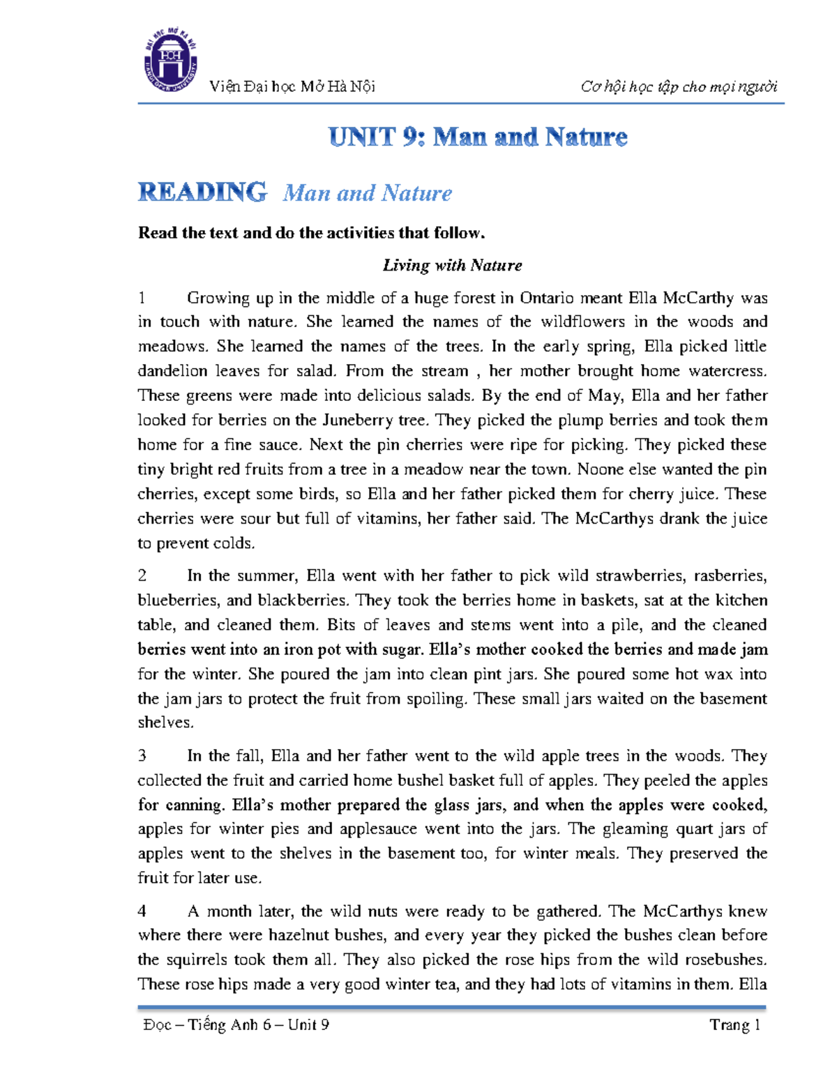 Man and Nature: Activities and Reflections on Environmental Living ...