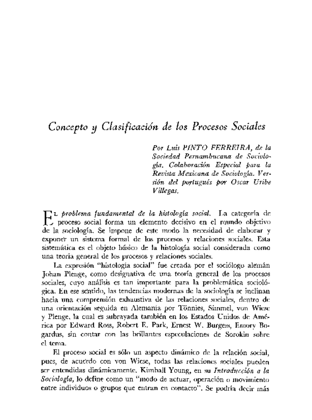 Conceptualización y Clasificación de Procesos Sociales en Sociología ...