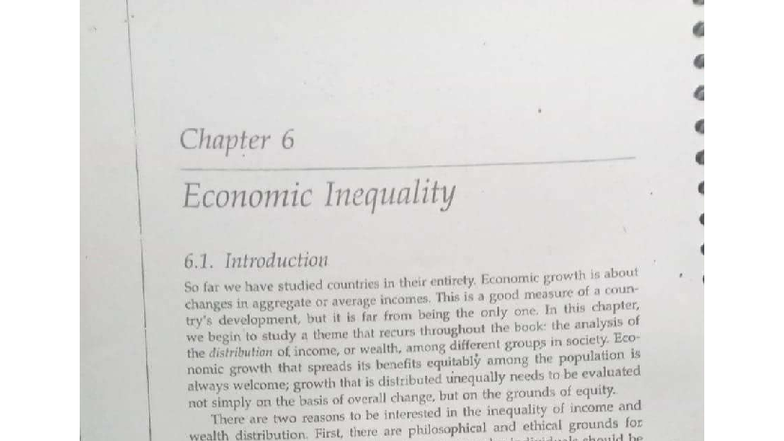 Chapter 6: Economic Inequality - Analyzing Wealth Distribution - Studocu