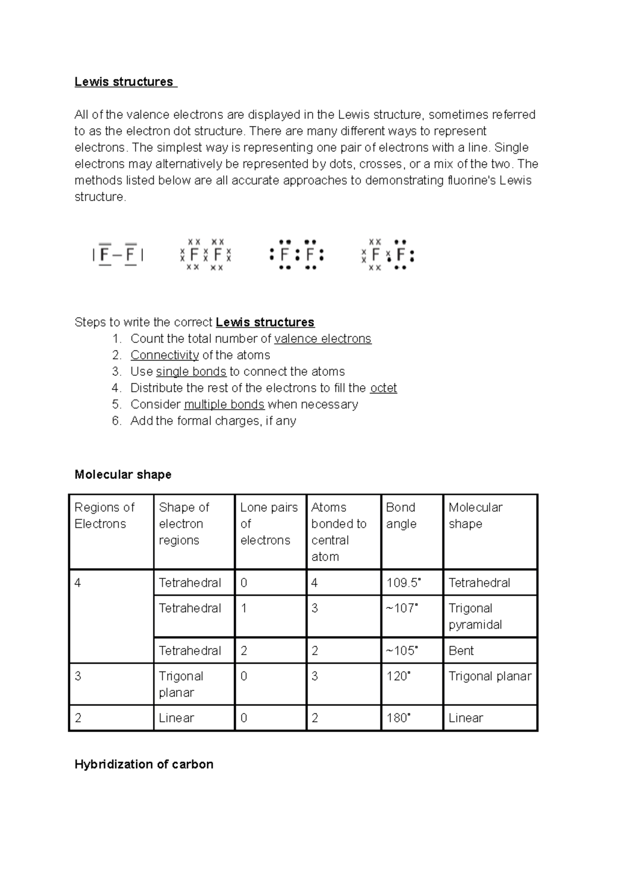 Organic Chemistry 1: Chapter 1 - Lewis Structures & Molecular Shapes ...