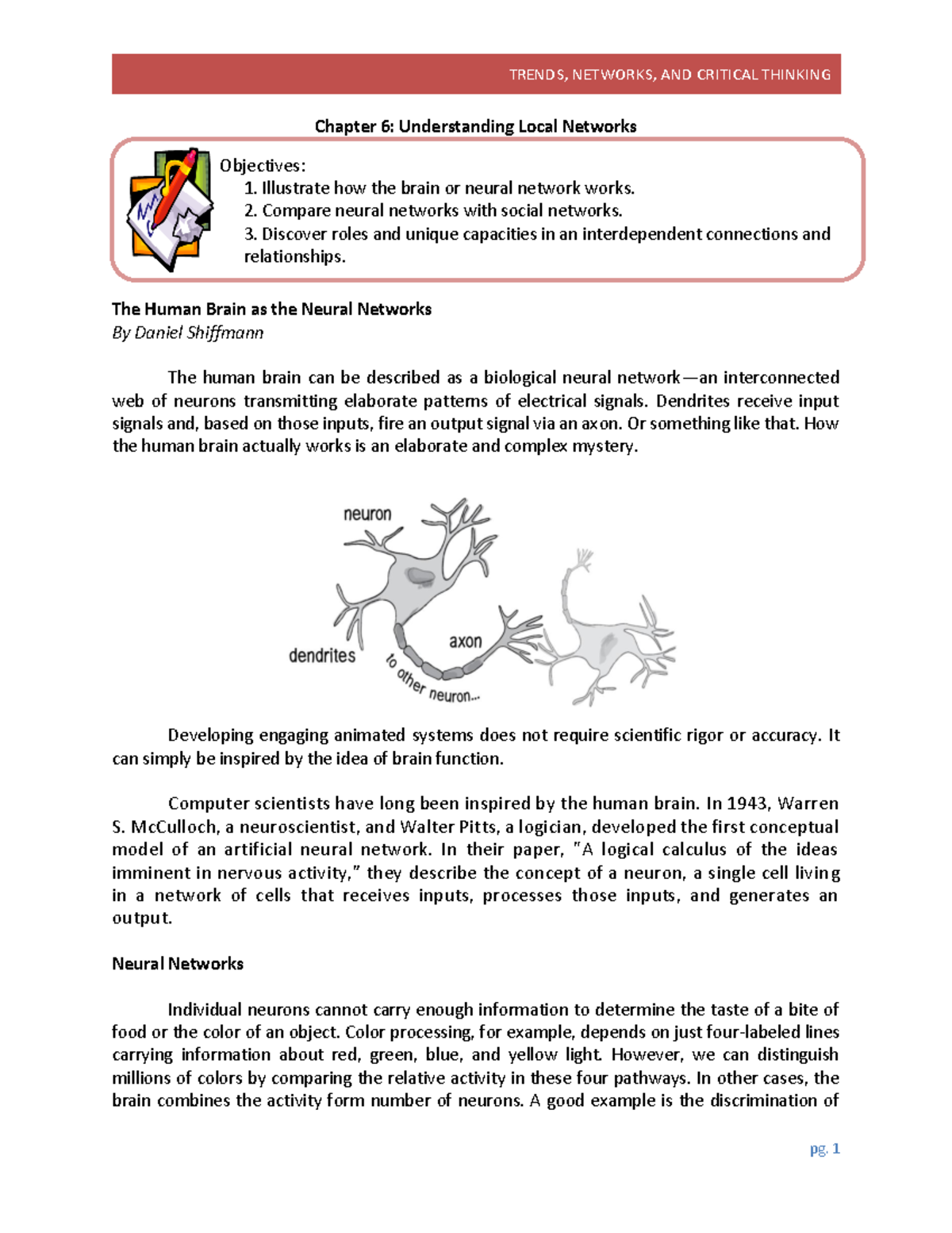Chapter 6 - This module will be helpful in understanding local networks ...