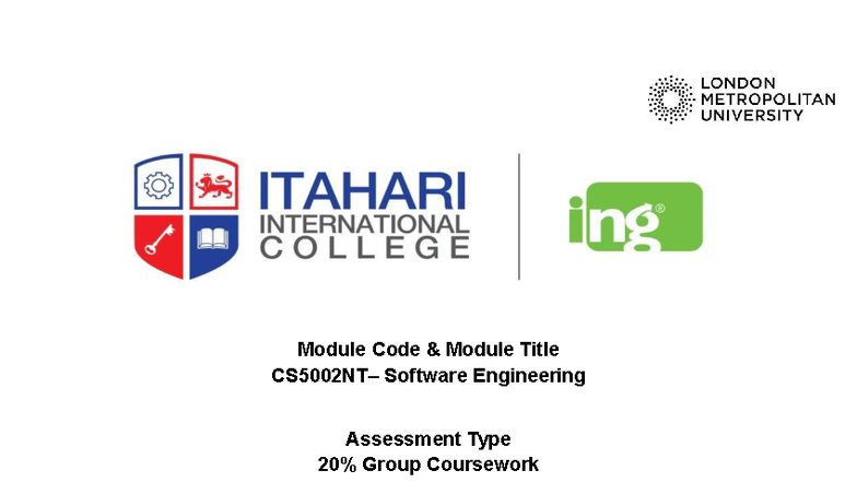 Software Engineering CS5002NT Group Coursework Final Report - Studocu