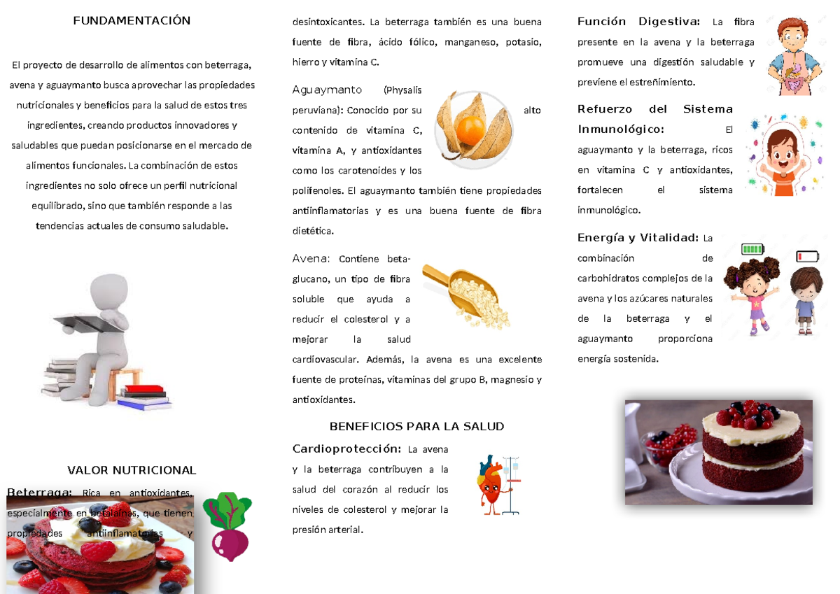 Fundamentación del Proyecto CREA Y Emprende: Nutrición y Salud - Studocu