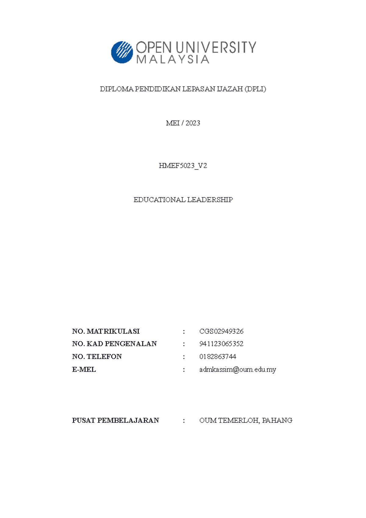 Analisis Kajian: Kepuasan Kerja dan Pemerkasaan Pengurusan HMEF5023_V - Studocu