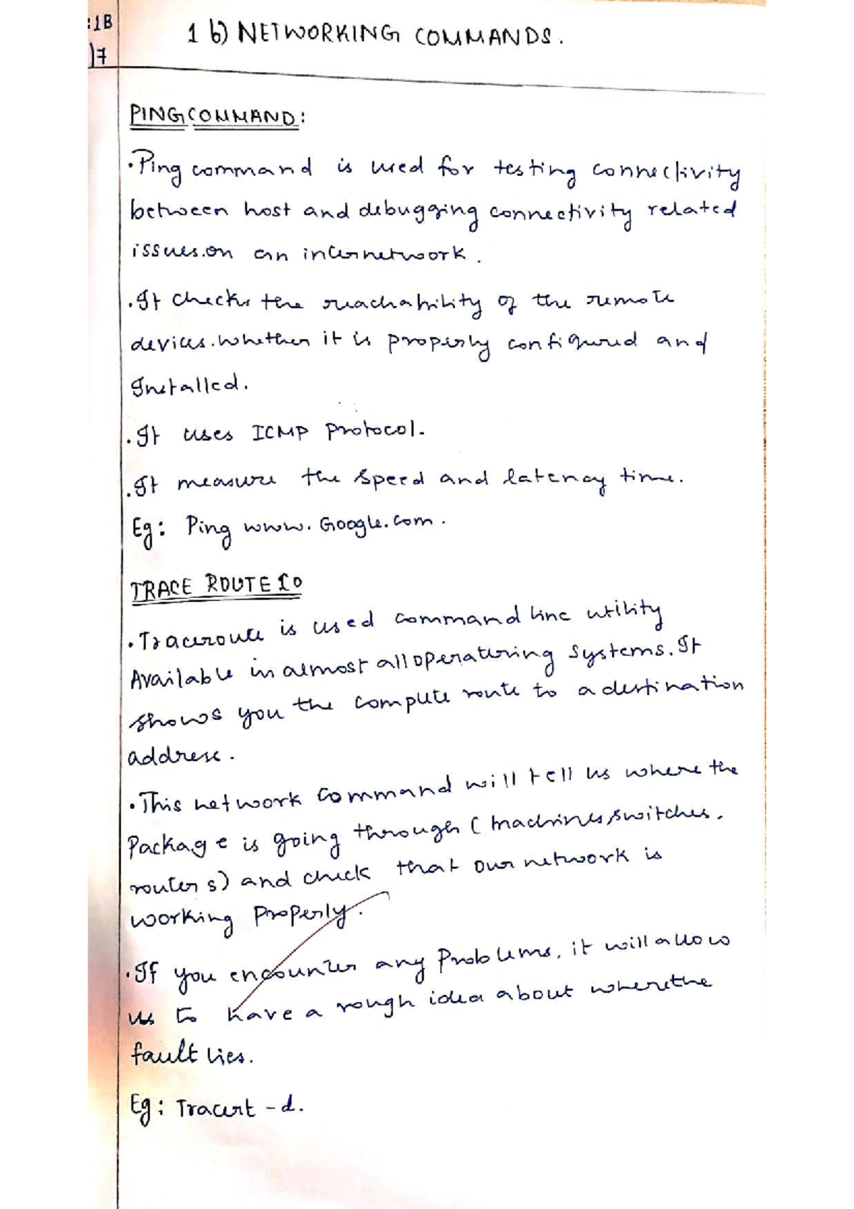 1B Networking Commands Lab Notes: PING, Traceroute, ARP, CURL, NMAP ...