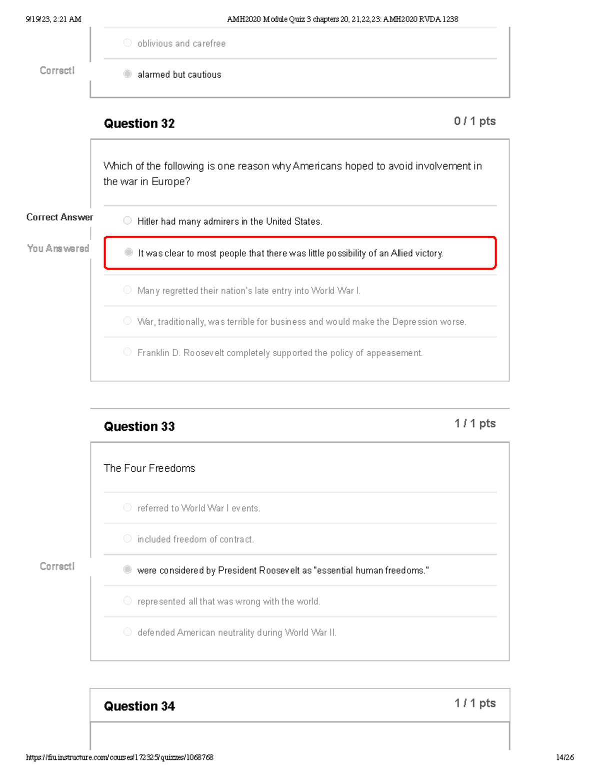 AMH2020 Module Quiz 3: World War II Insights and Key Concepts - Studocu