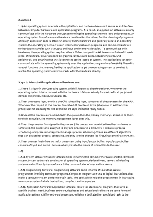 [Solved] Consider the following set of processes with the length of the - Operating systems (700 ...