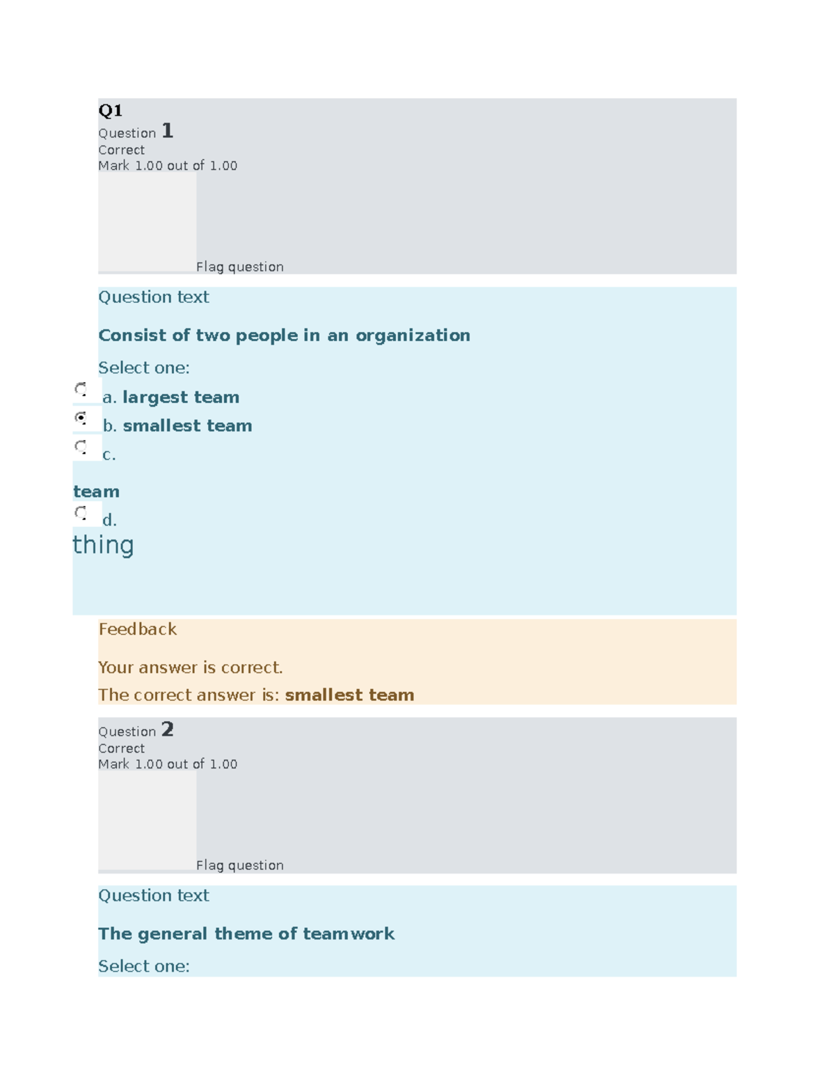 Basic Competency: Teamwork Environment Quiz (BC-TEAM101) - Studocu