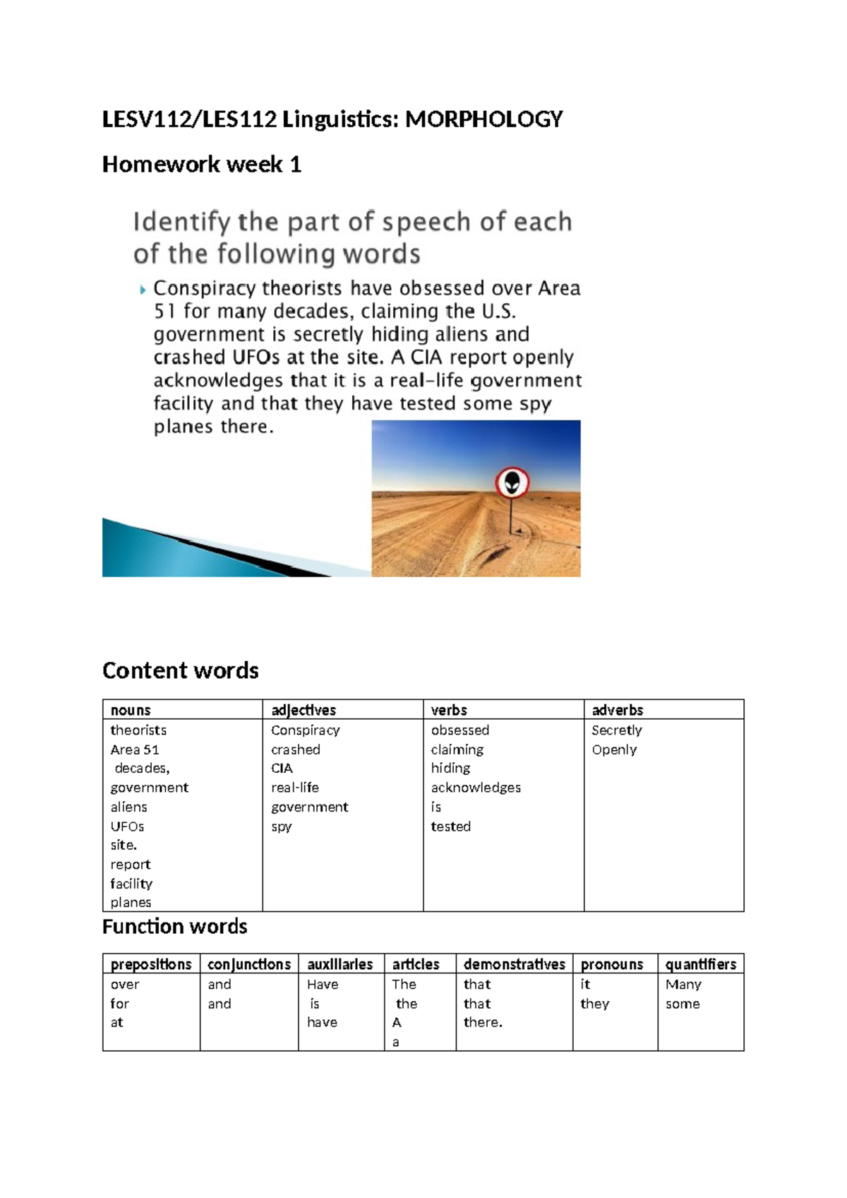 Morphology practice task 1 memo - LESV112/LES112 Linguistics ...