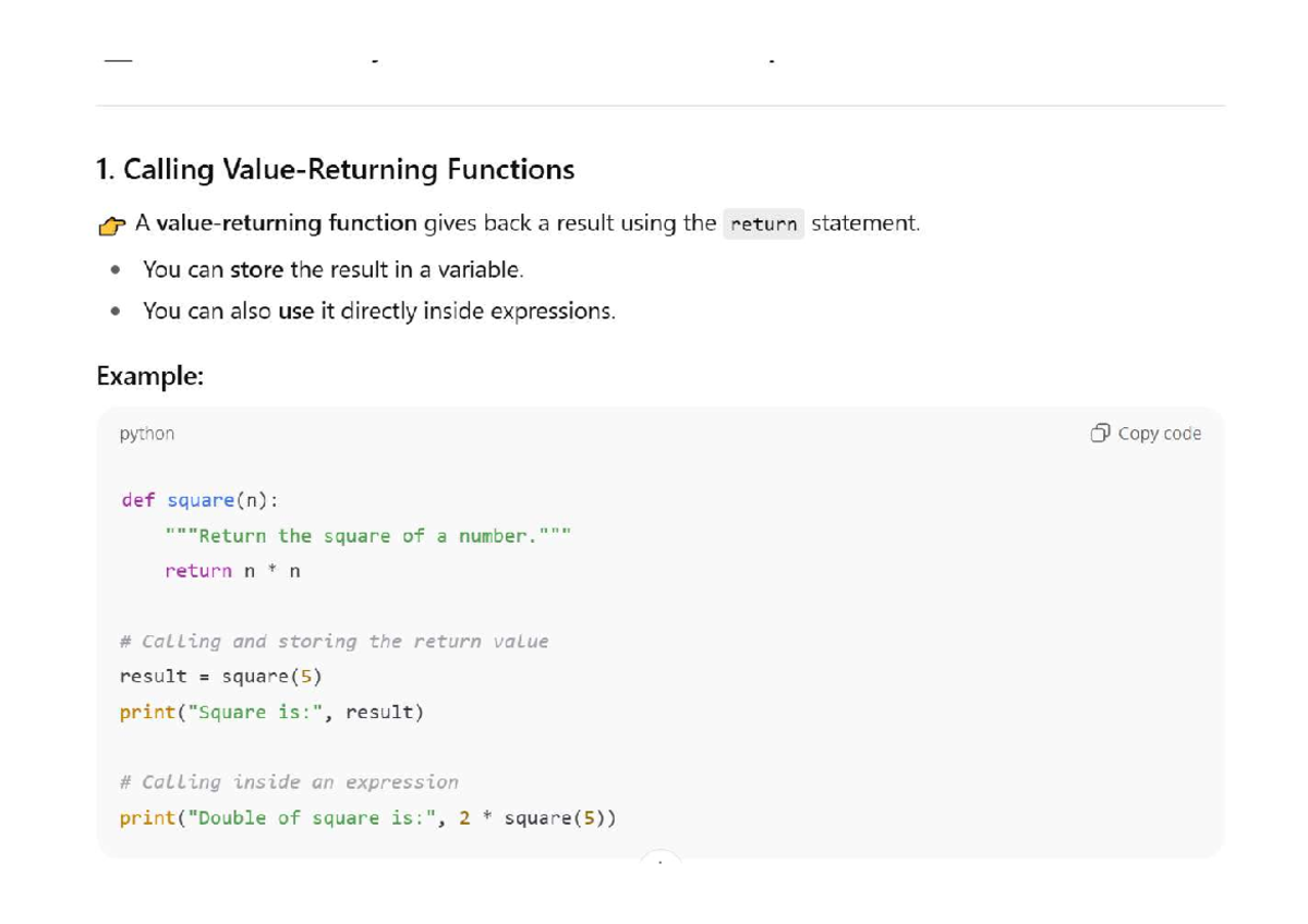 Python Functions: Calling, Parameters, and Scope Explained - Studocu