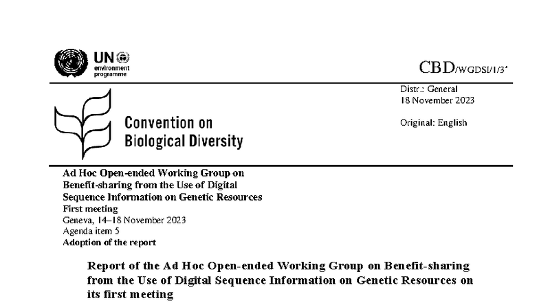 WGD-SI 01: Report on the First Meeting of the Ad Hoc Working Group on ...
