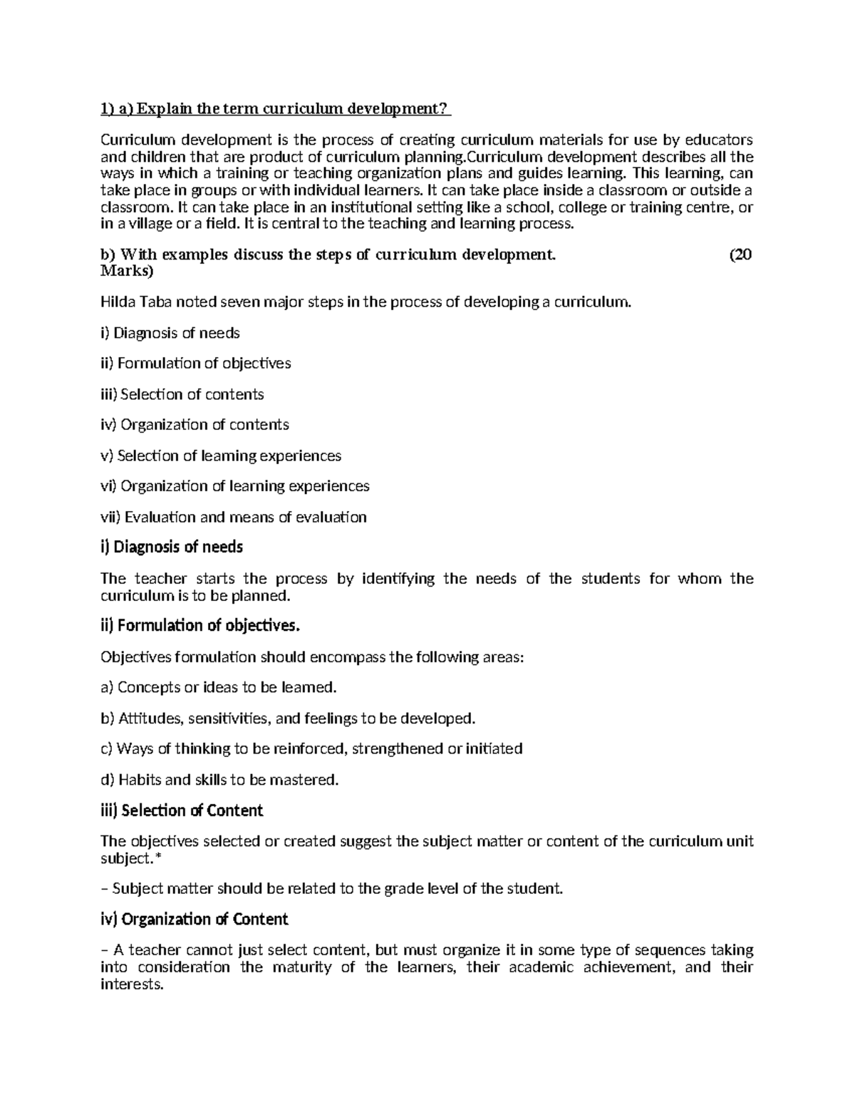Curriculum Development Assignment: Key Concepts & Steps Explained - Studocu