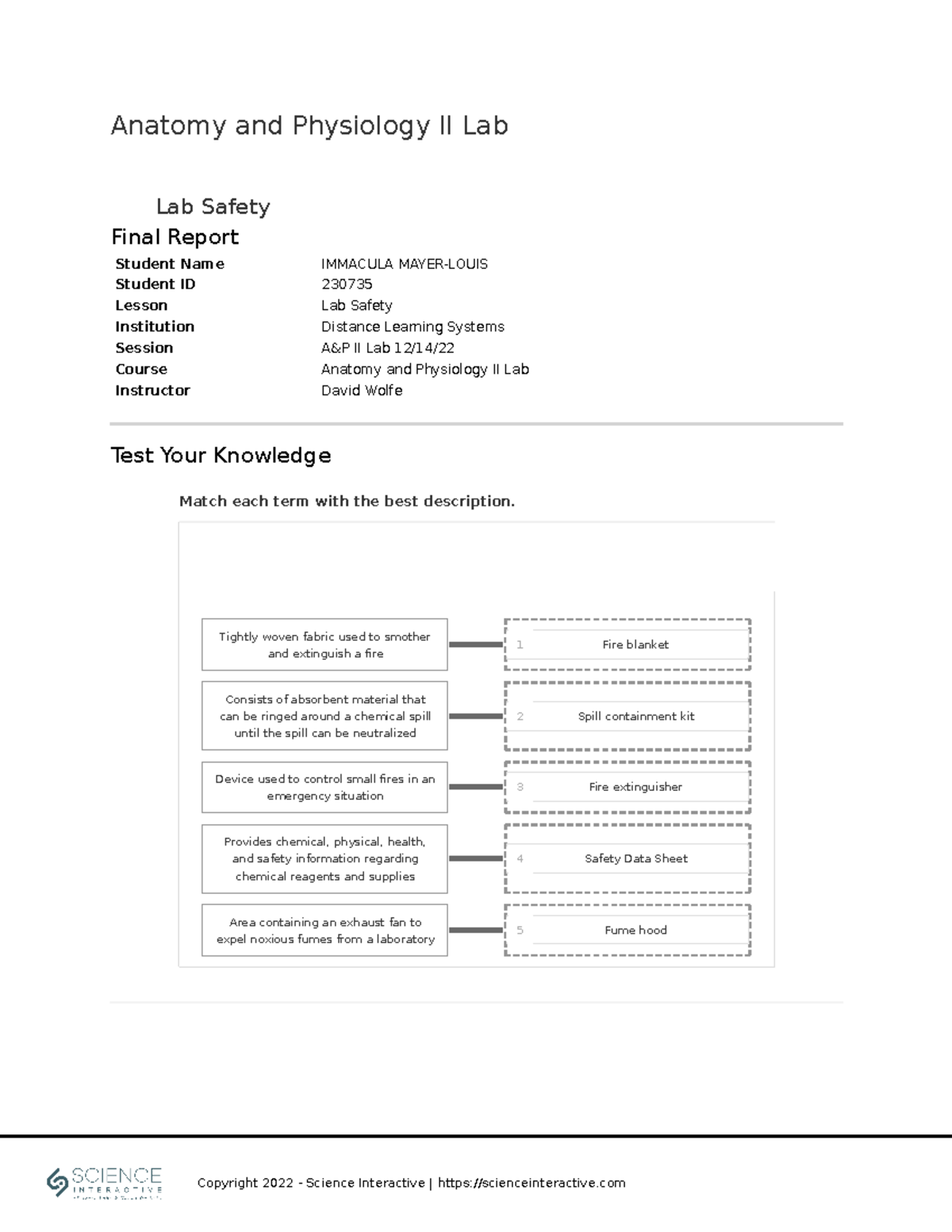 Anatomy and Physiology II Lab Safety Guidelines (230735) - Studocu