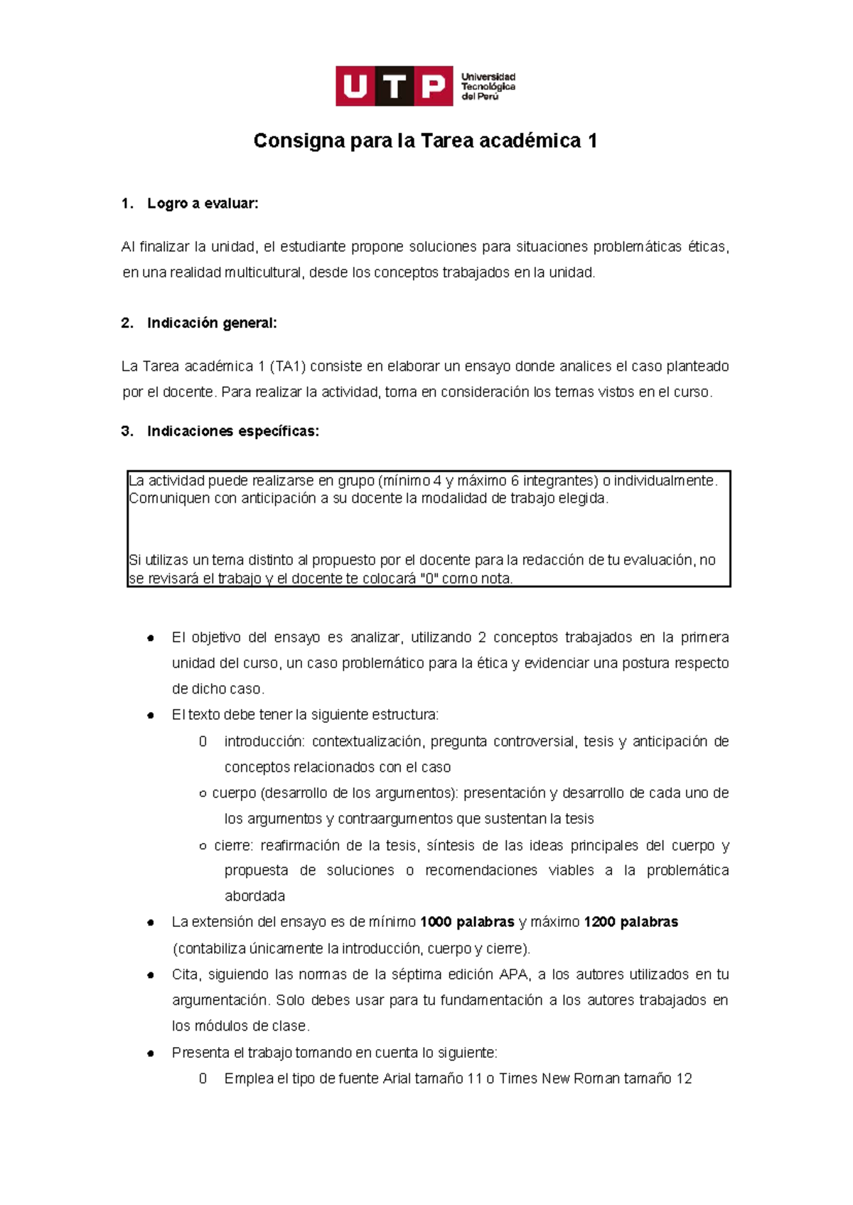Tarea Académica 1: Ensayo sobre Ética y Multiculturalidad - Studocu