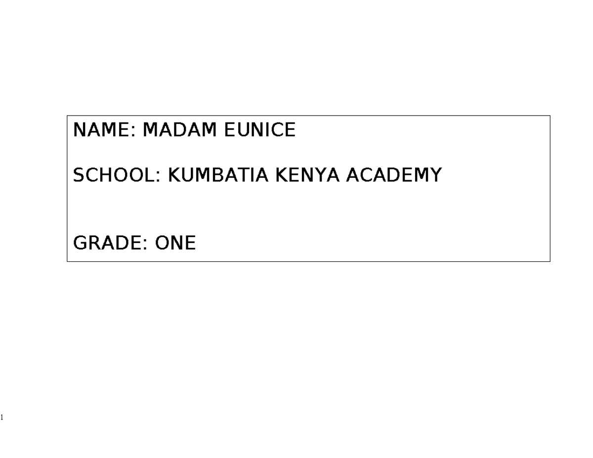 Grade 1 Literacy Activities - Scheme of Work for Term 2 - Studocu