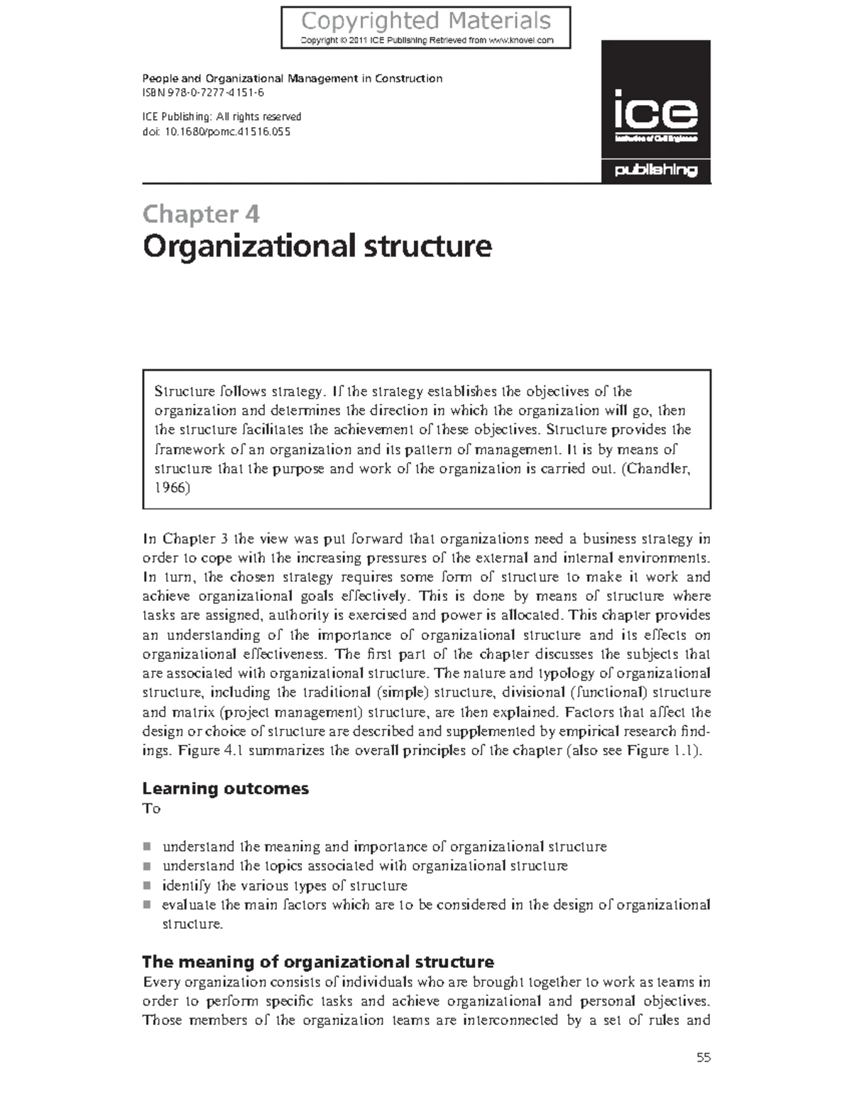 Organizational Structures in Construction 1 - Project Management in ...