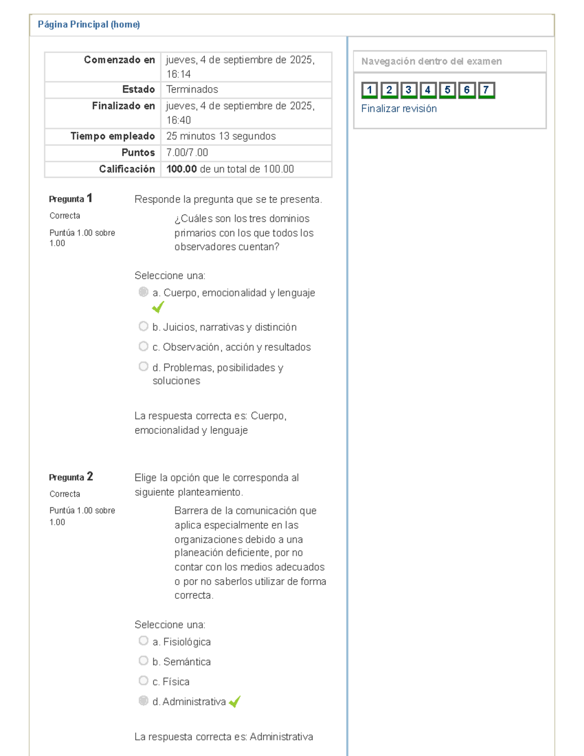 Examen Final de Comunicación Humana - Curso 2025 - Studocu
