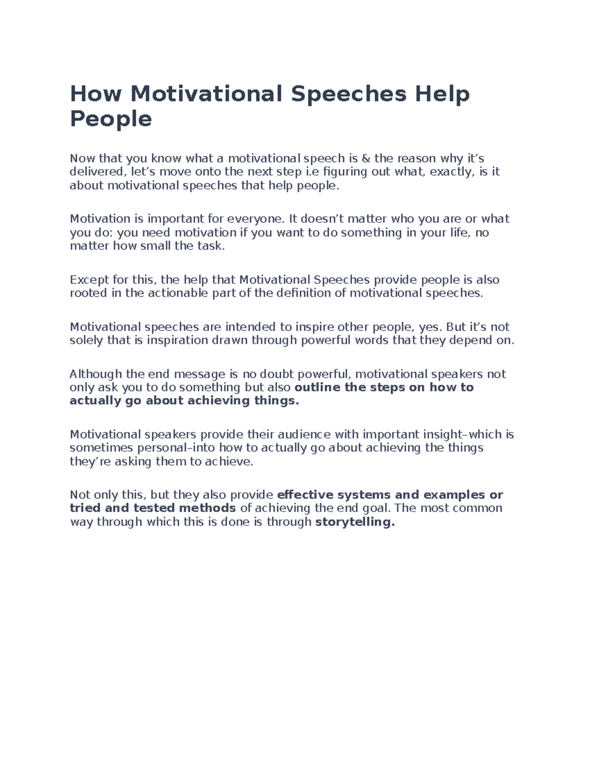 How Motivational Speeches Help People - How Motivational Speeches Help ...
