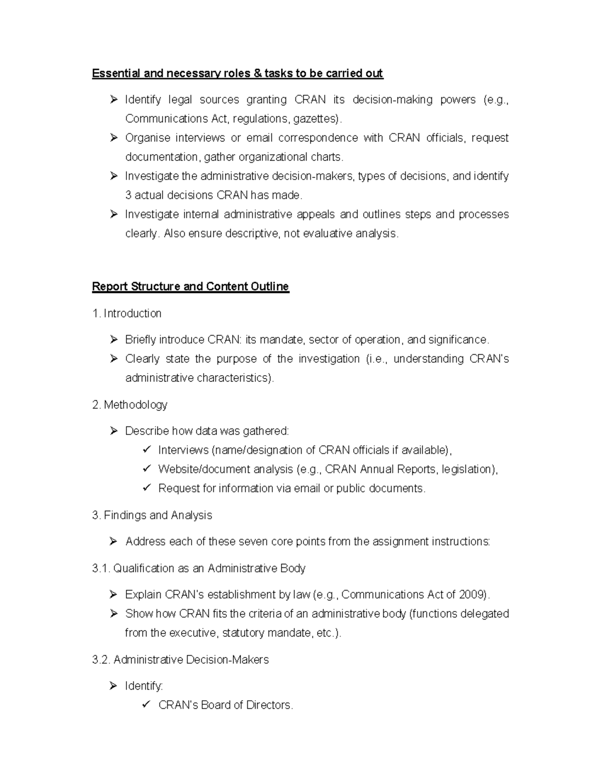 CRAN Administrative Investigation Guide: Roles, Decisions & Processes ...