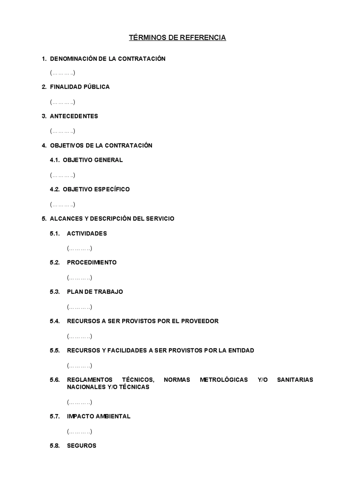 Guía para la Elaboración de Términos de Referencia para Contratos Menores (Ley - Studocu