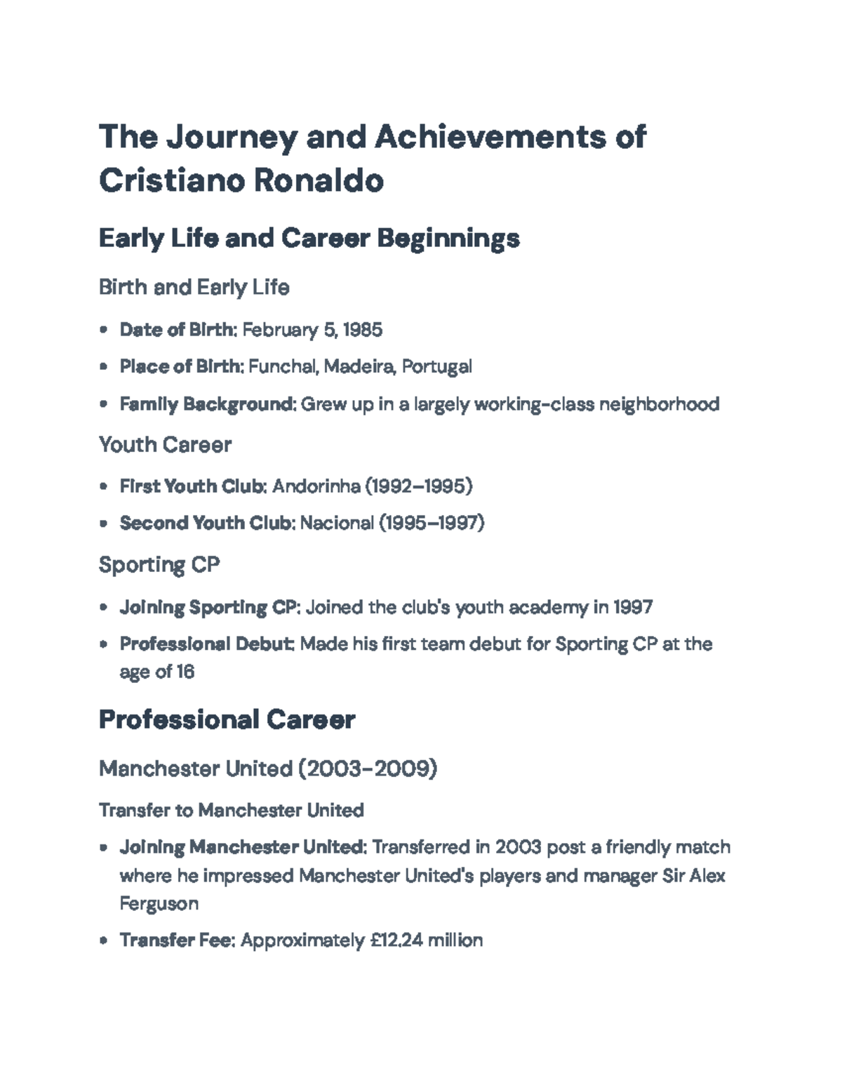 Cristiano Ronaldo: Career Achievements and Impact (Sports History ...