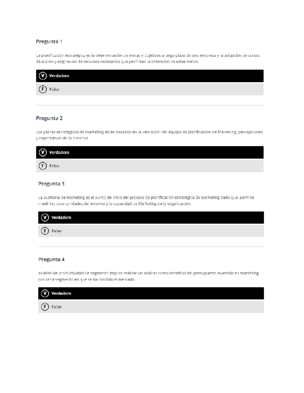 Estrategia de Marketing y Planificación: Preguntas y Respuestas - Studocu