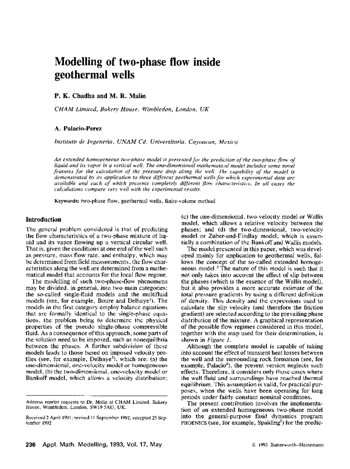 Modelling Two-Phase Vertical Flow in Geothermal Wells (ENGR 301) - Studocu