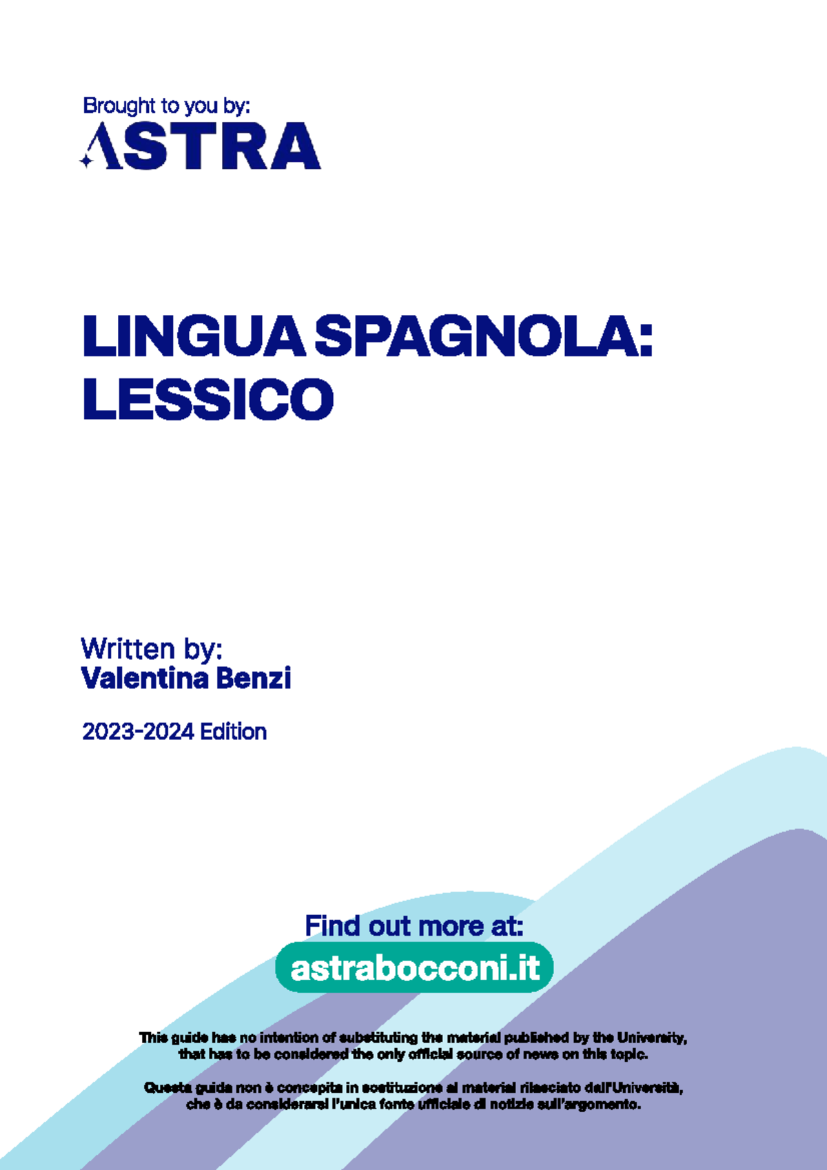 Lessico Spagnolo: Guida Pratica per LINGUA SPAGNOLA 2023-2024 - Studocu