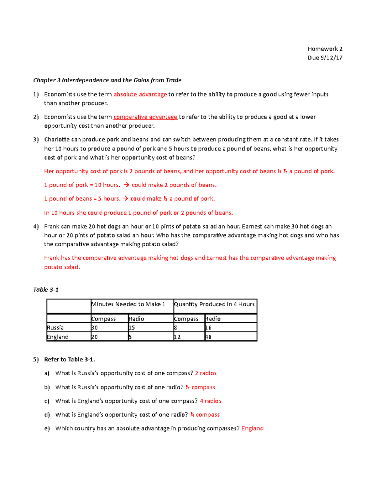 Econ-HW2 - Homework assignment and great study guide for principles of ...