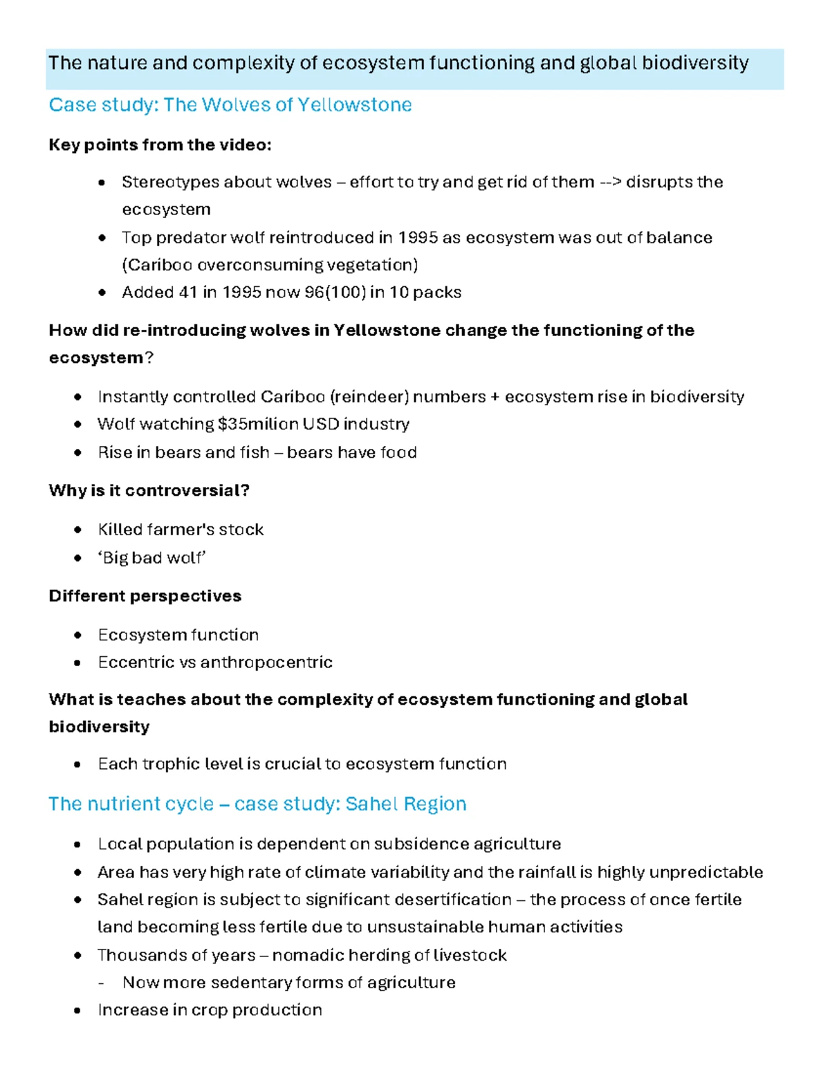 Geography - Case Studies in Fieldwork Techniques (GEOG 101) - Studocu
