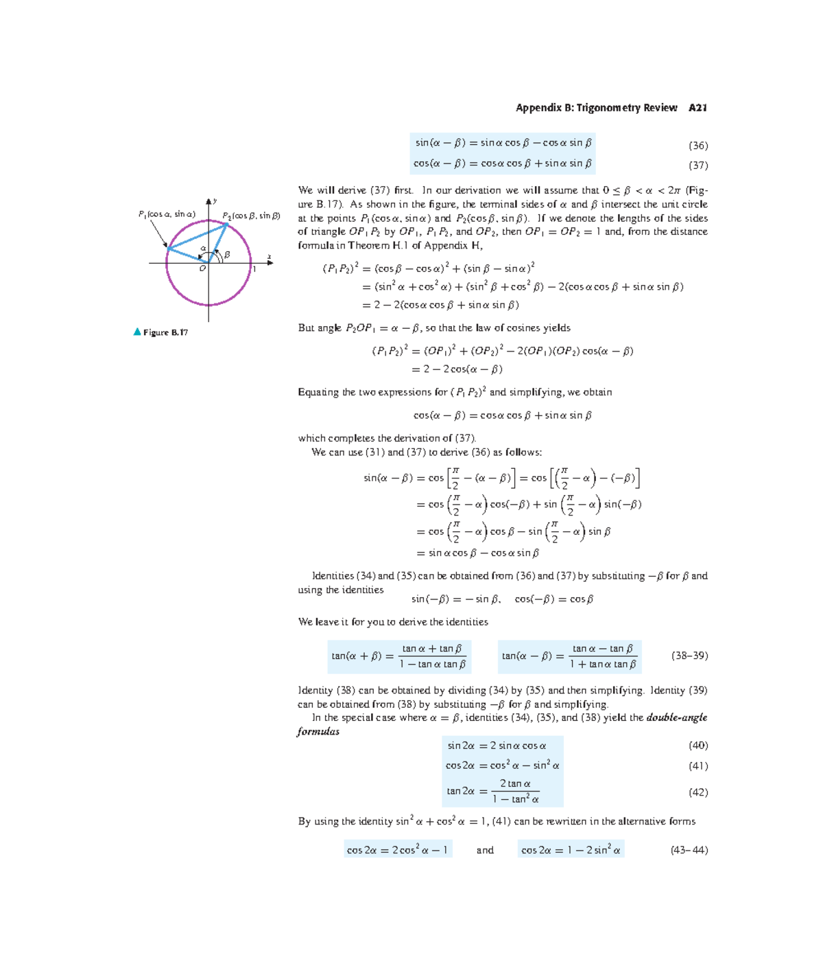 Calculus Anton: Appendix B Trigonometry Review (Pages 1211-1212) - Studocu