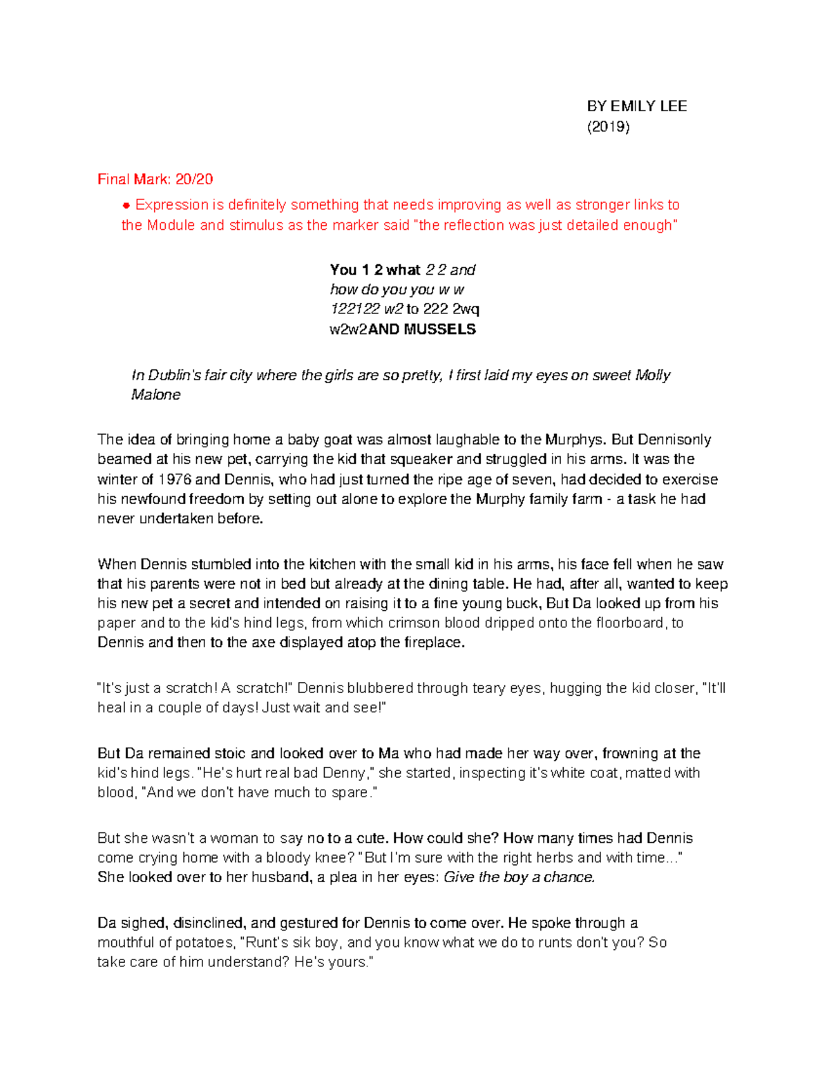 Imaginative Reflection 8: Exploring Childhood Memories and Growth - Studocu