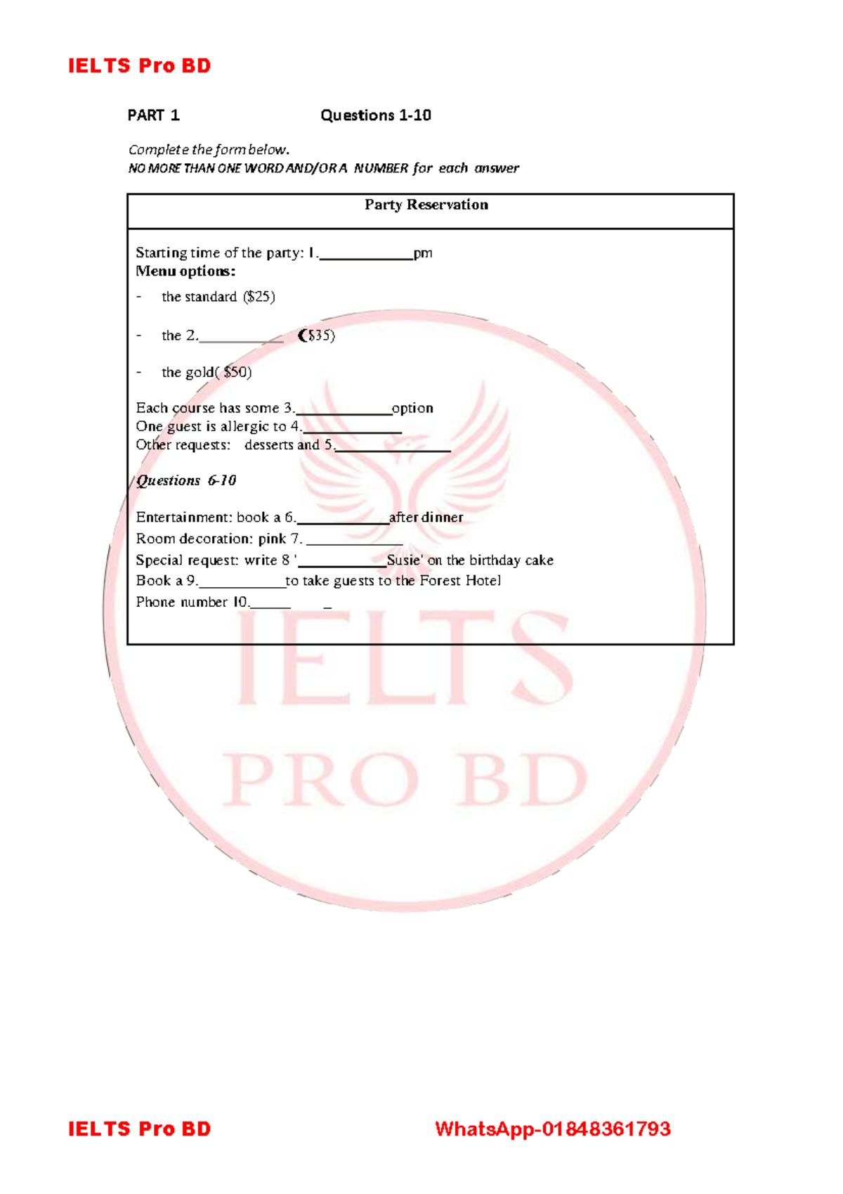 IELTS Pro BD TEST 40: Comprehensive Practice Questions and Answers ...