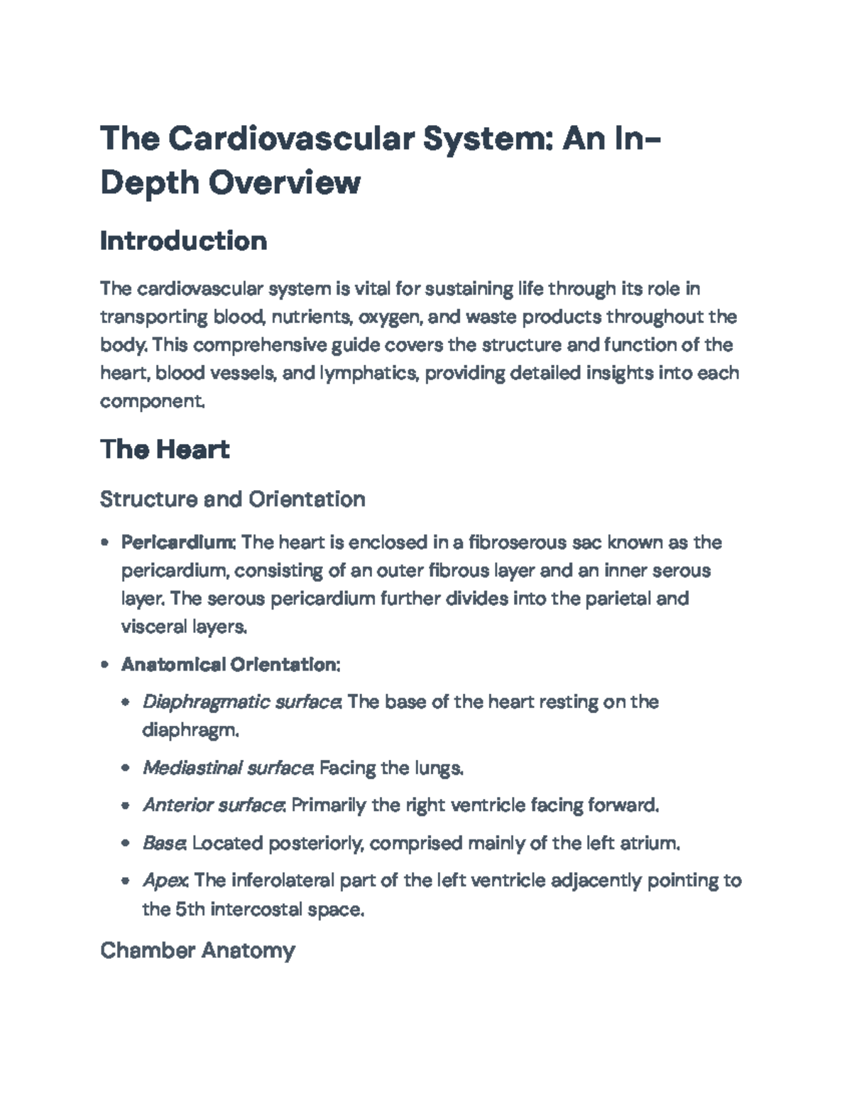 Cardiovascular System (BIO101): In-Depth Overview of Heart & Blood ...
