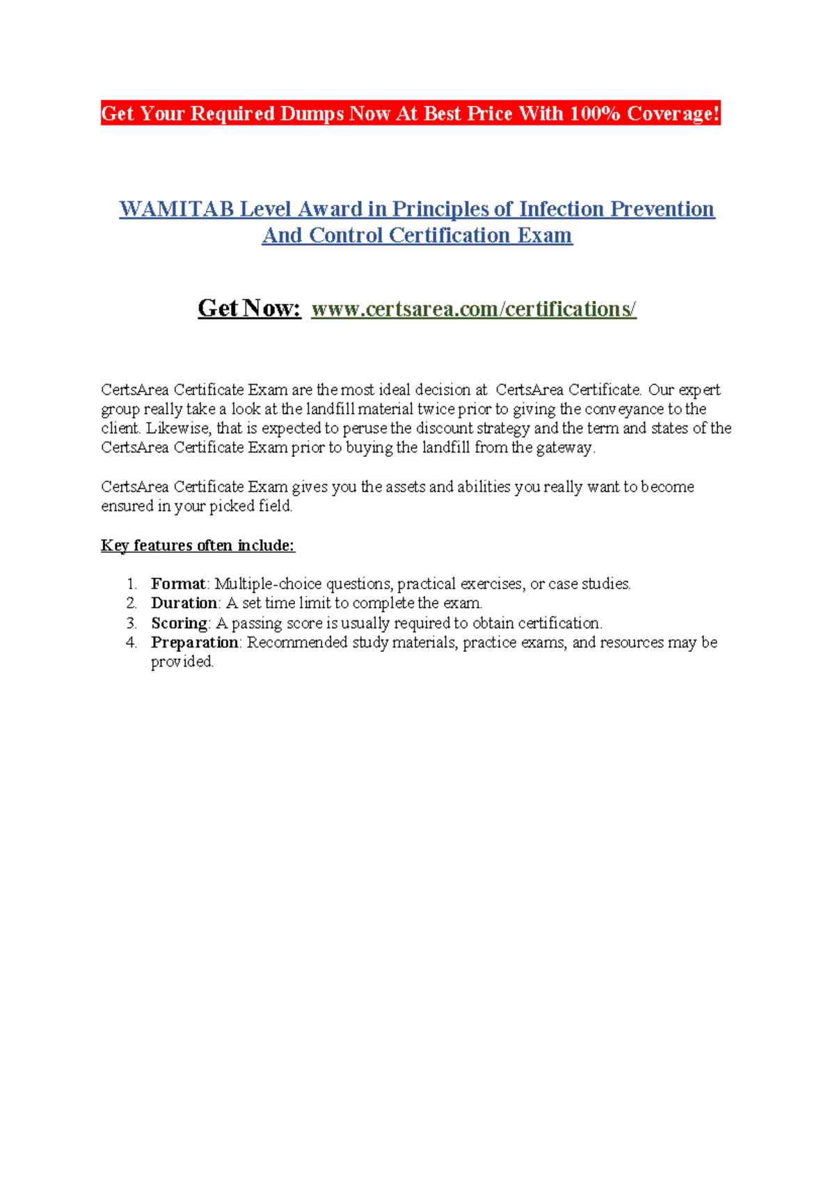 Wamitab Level Award in Principles of Infection Prevention And Control ...