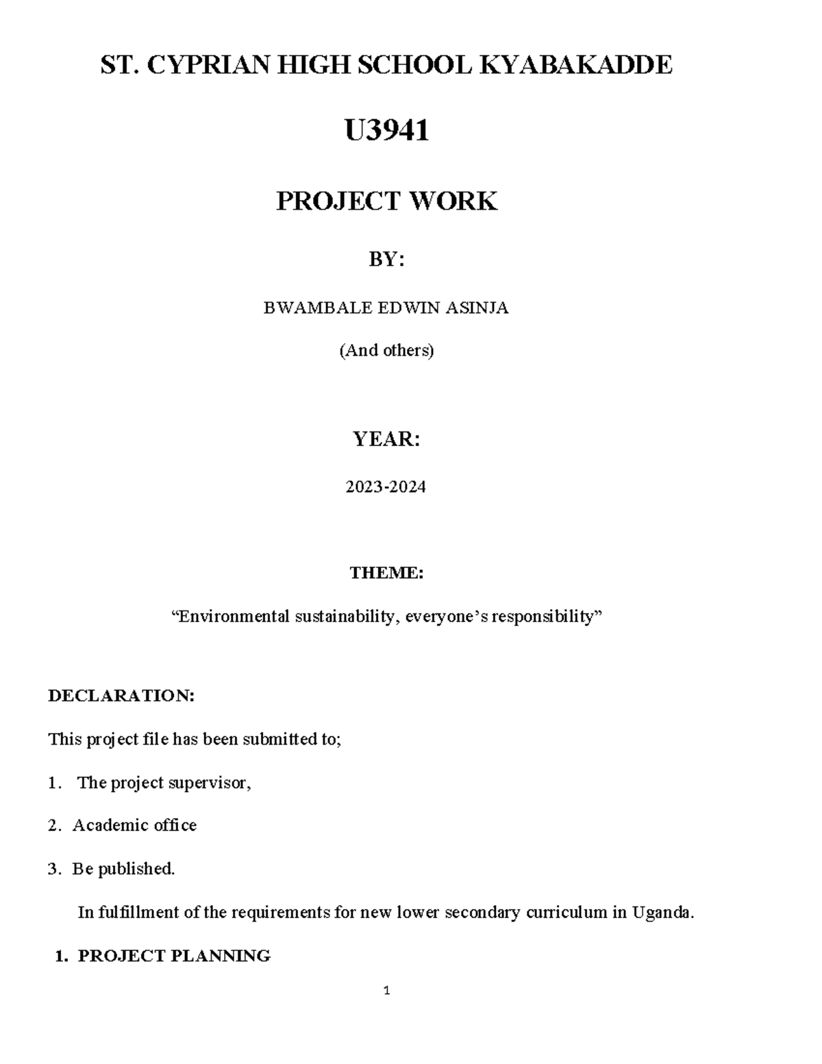 Creating Sustainable Dustbins from Recycled Plastics - Project U3941 ...