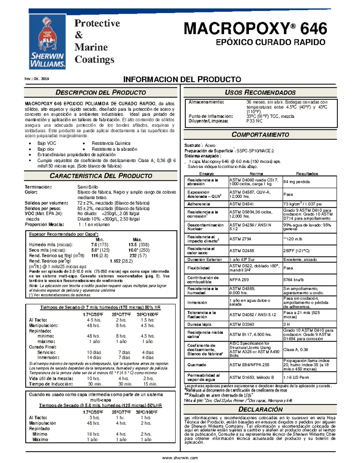 Macropoxy 646 - Fichas - & Marine Coatings MACROPOXY ® 646 EPÓXICO ...