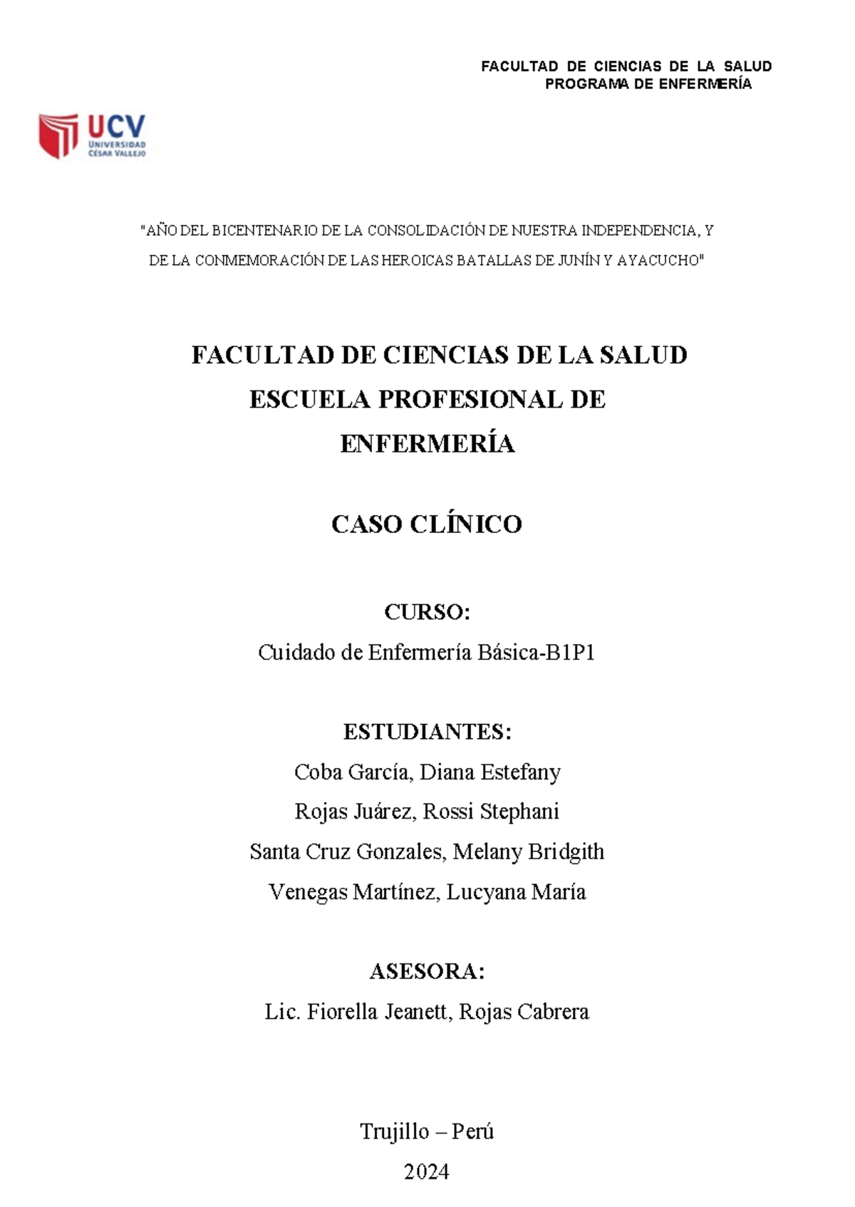 Caso Clínico 13 - PAE Completo en Cuidado de Enfermería Básica-B1P ...