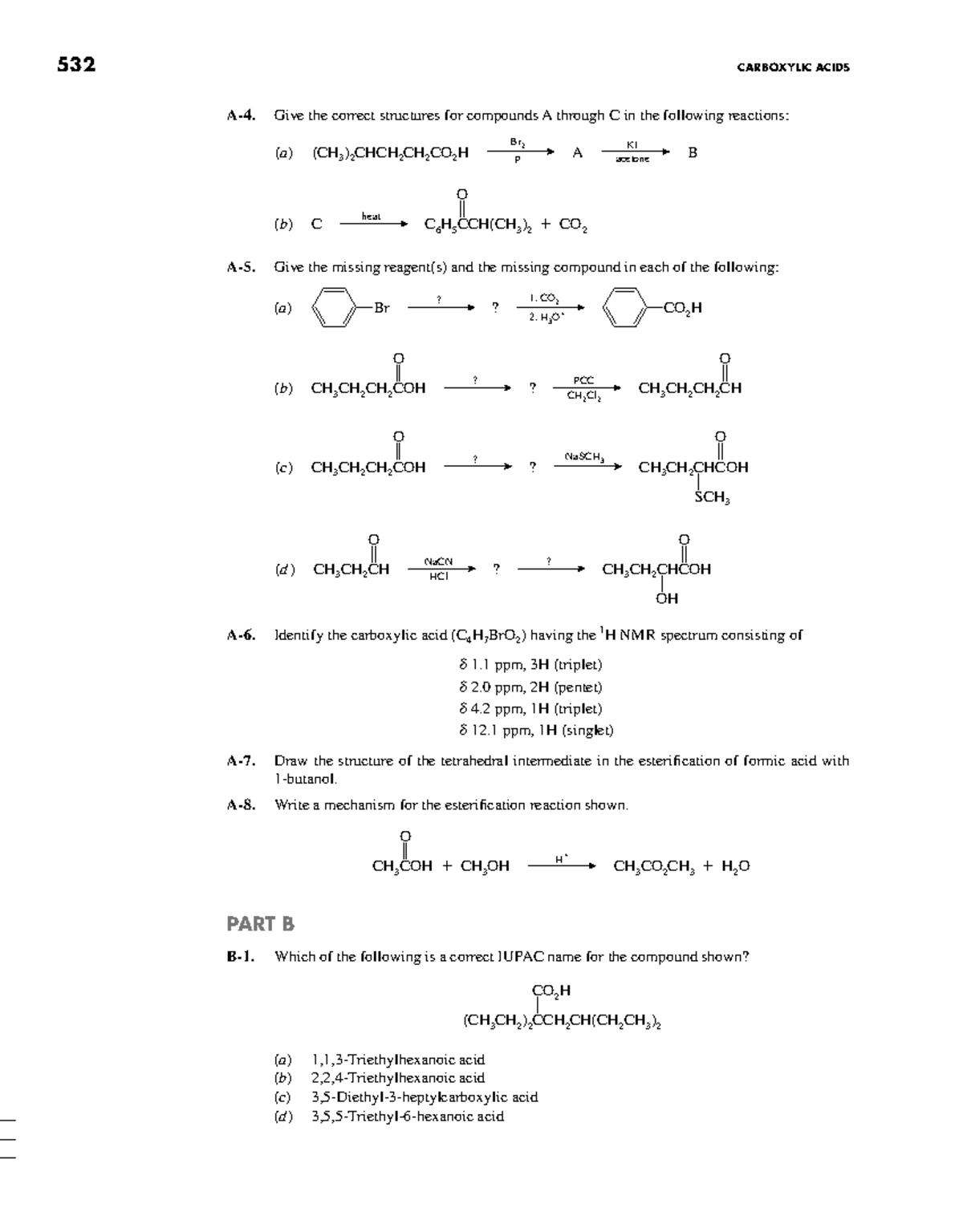 532 Organic Chemistry: Carboxylic Acids Structures & Reactions - Studocu