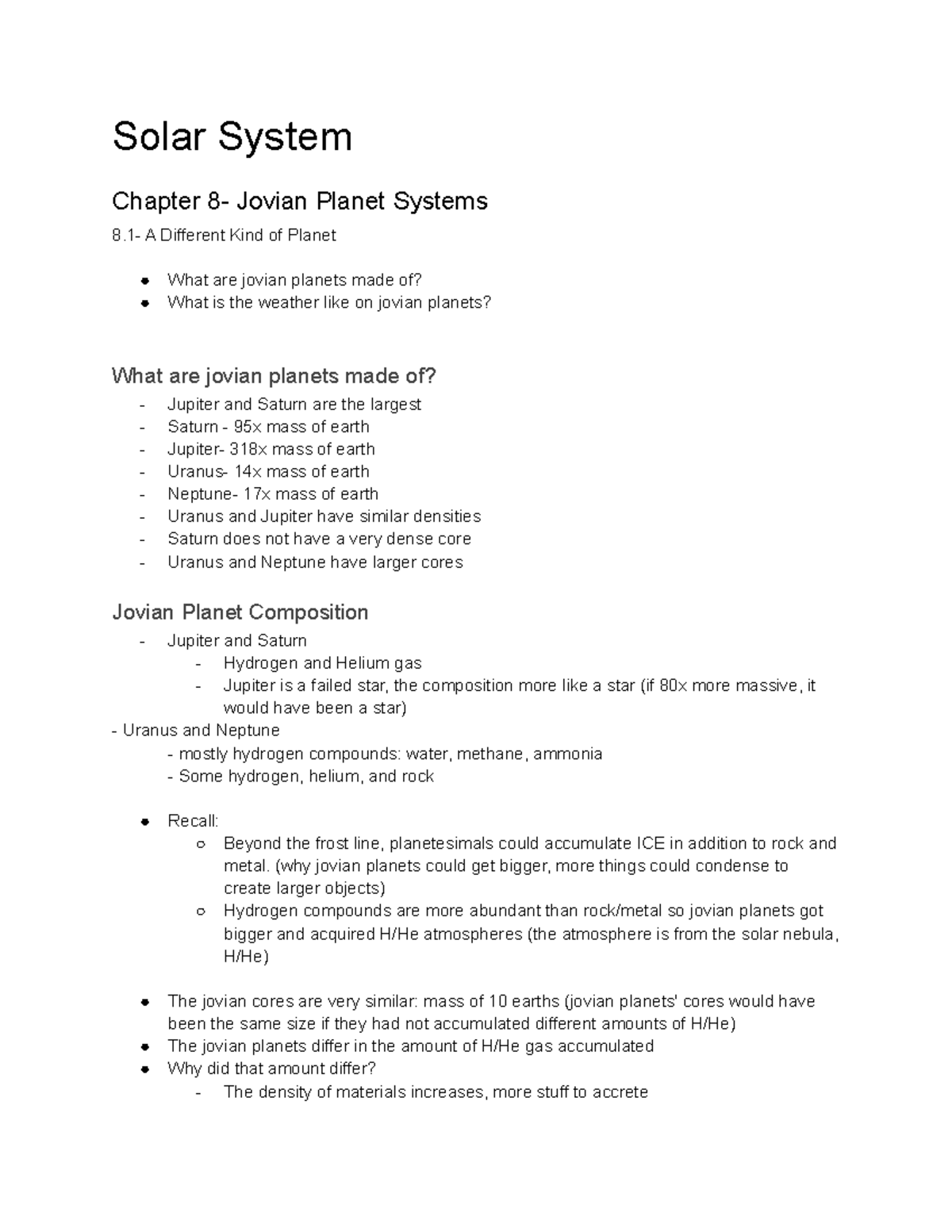 Solar System: Chapter 8 - Exploring Jovian Planet Systems and Moons ...
