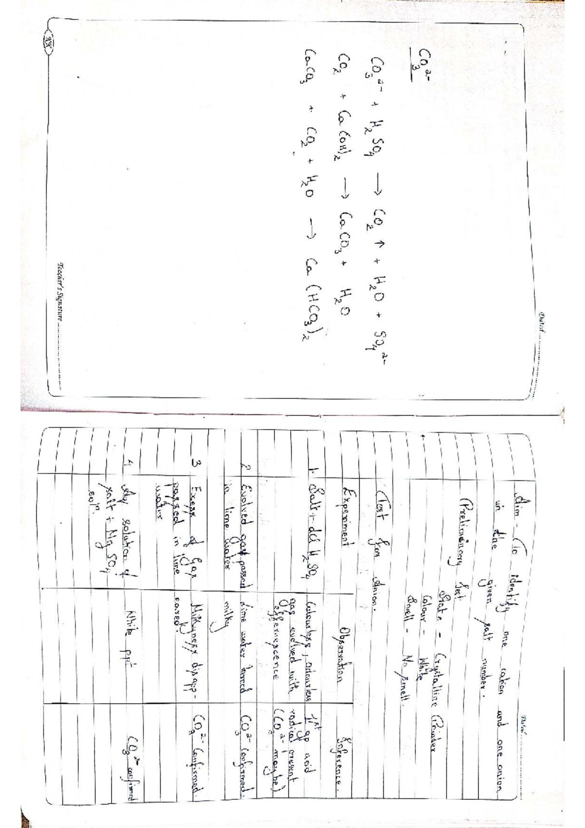 Identification of Cation and Anion in Given Salt - Lab Report (Chem 101 ...