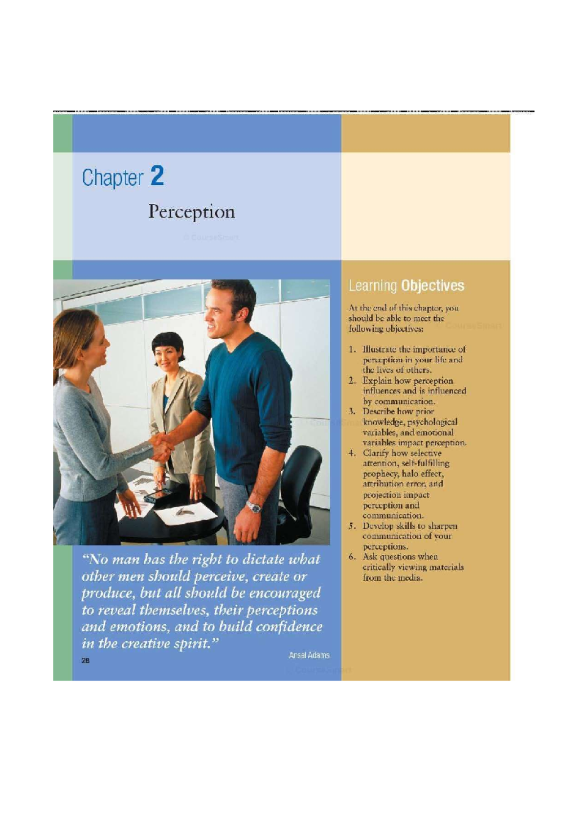 Cheesebro Ch2 - business communication - Chapter 2 Perception Course ...