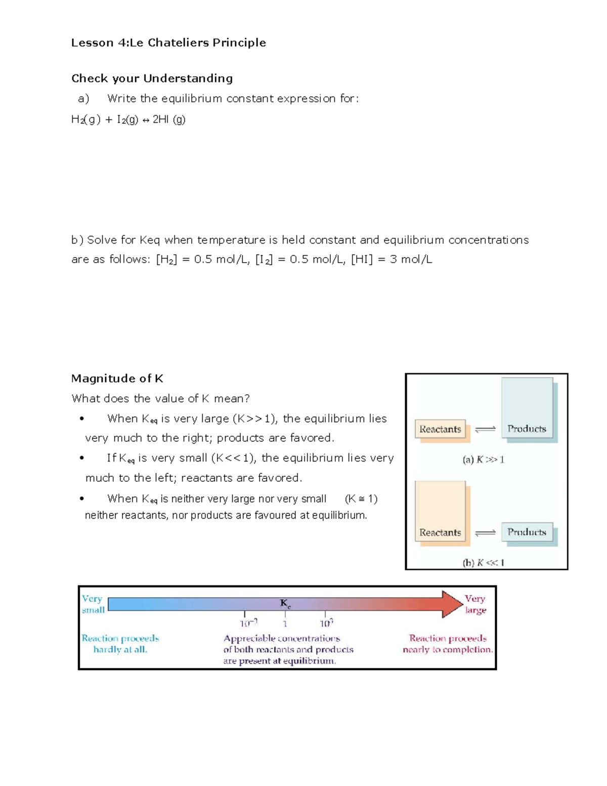 L4 NP: Understanding Le Chatelier's Principle and Equilibrium - Studocu