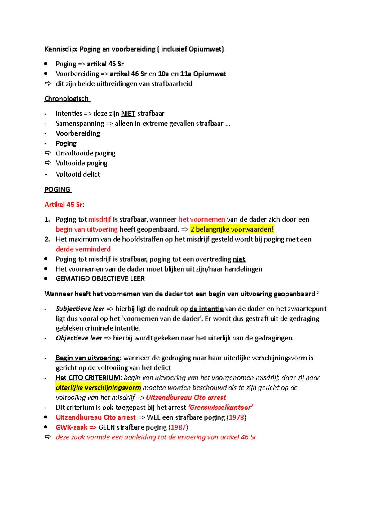 Poging en Voorbereiding in het Strafrecht: Casus en Inzichten 1.1 Jaar ...